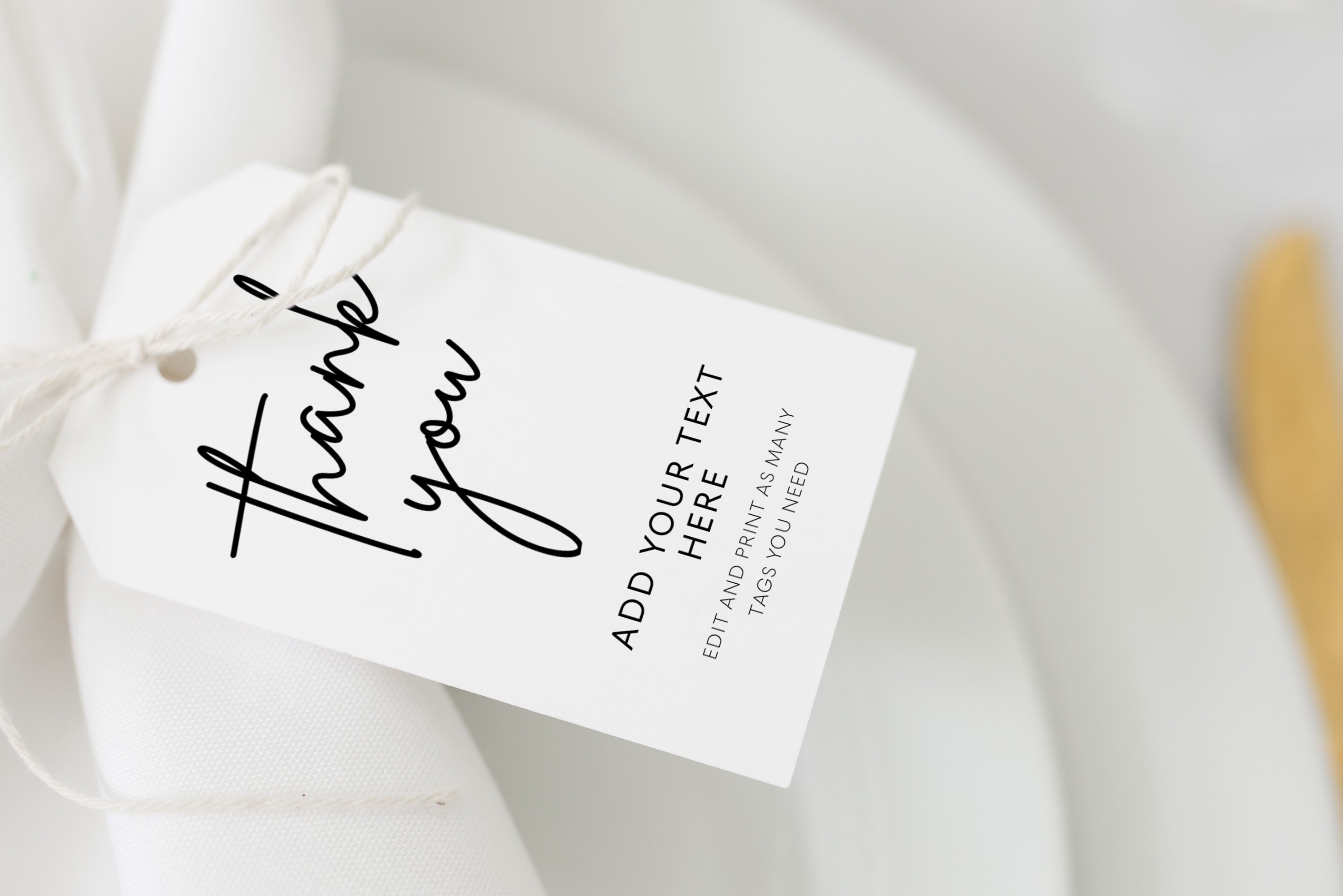 Gift Tag Template Thank You Tag Template Custom Tag | Etsy