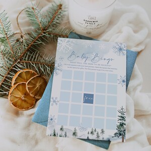 Baby Bingo, Baby Shower Game, Winter Wonderland Baby Shower Theme ...