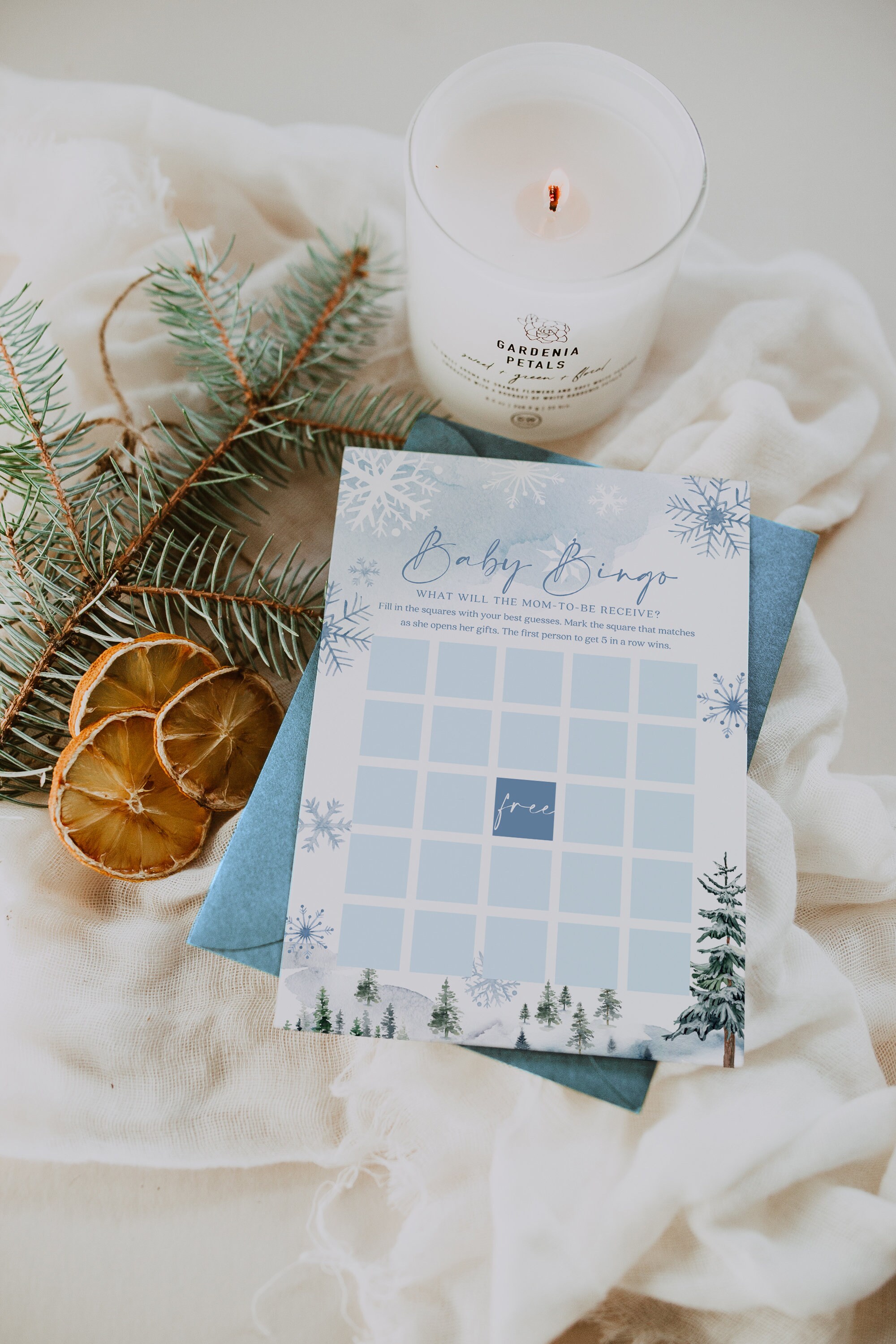 Baby Bingo Baby Shower Game Winter Wonderland Baby Shower - Etsy