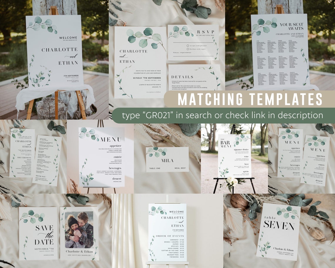 Eucalyptus Seating Chart Seating Chart Wedding Seating Chart - Etsy