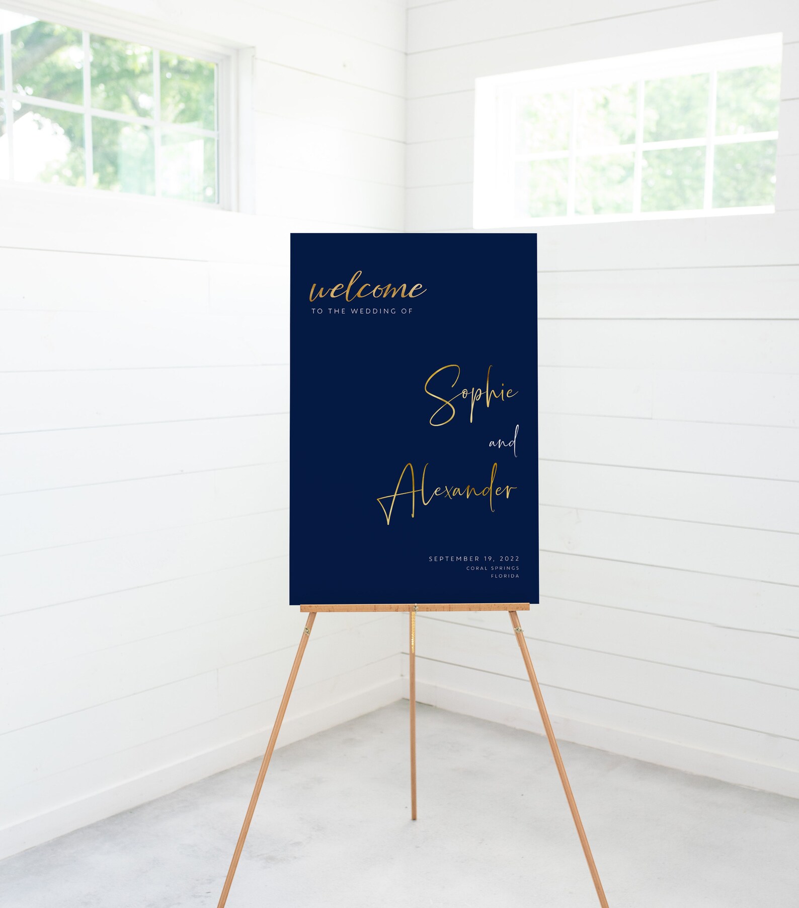 Welcome Sign Navy Welcome Wedding Sign DIY Welcome Sign - Etsy