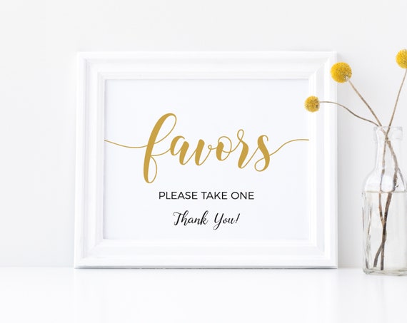 Favors Sign Wedding Favors Sign Printable Favors Sign | Etsy