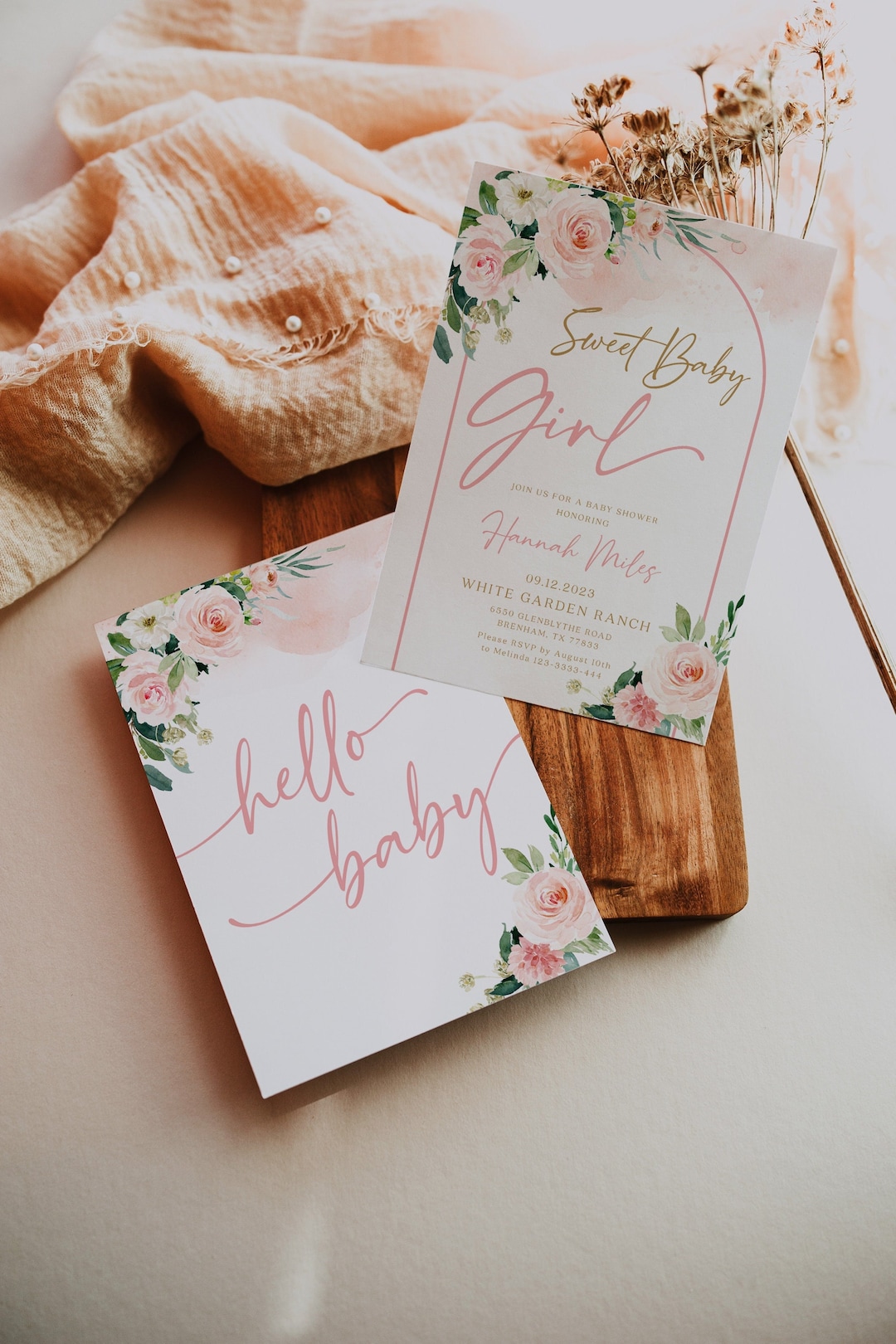 Sweet Baby Girl Invitation Baby Shower Invitation Baby - Etsy