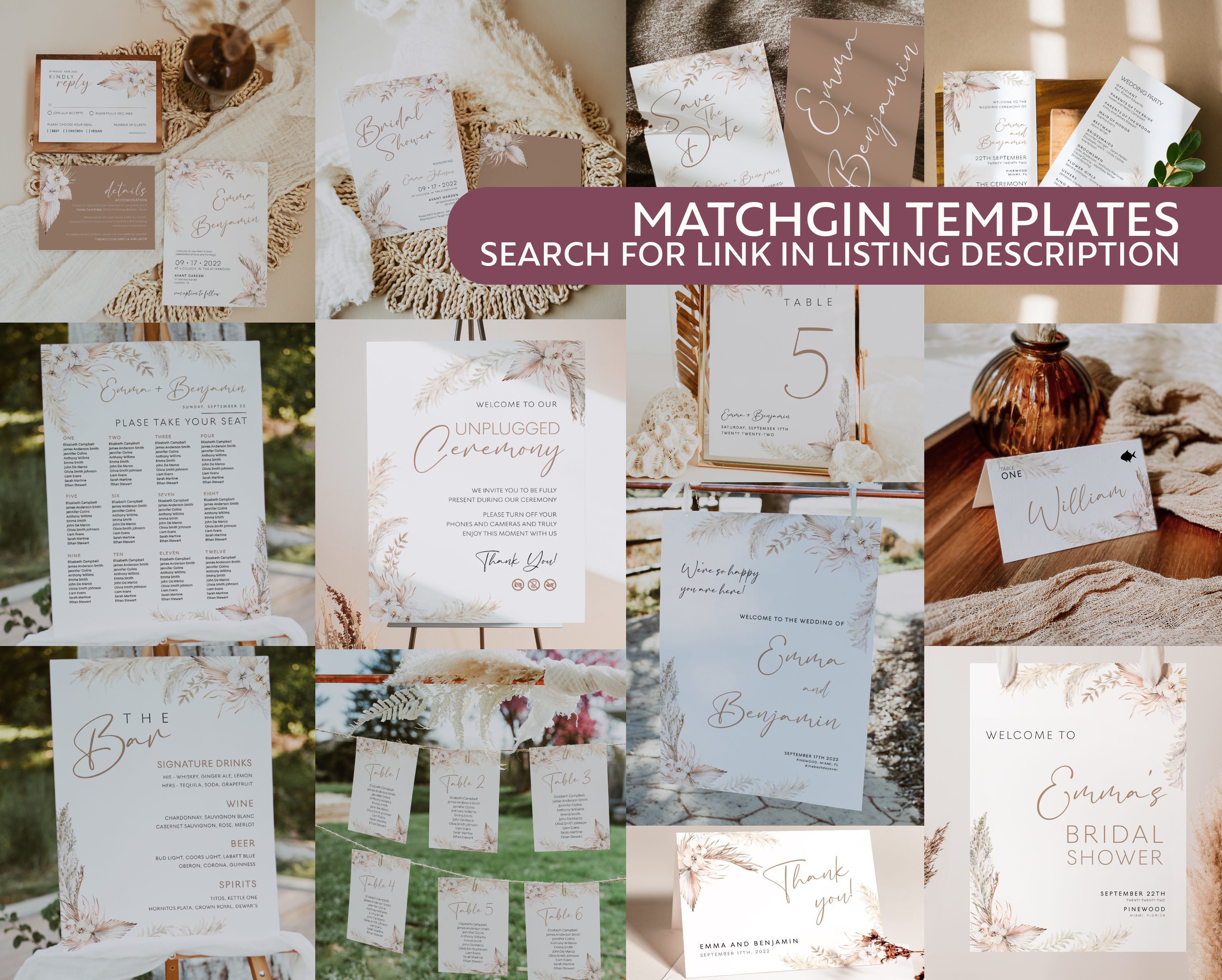 Advice and Wishes Sign Pampas Grass Wedding Sign Pampas - Etsy