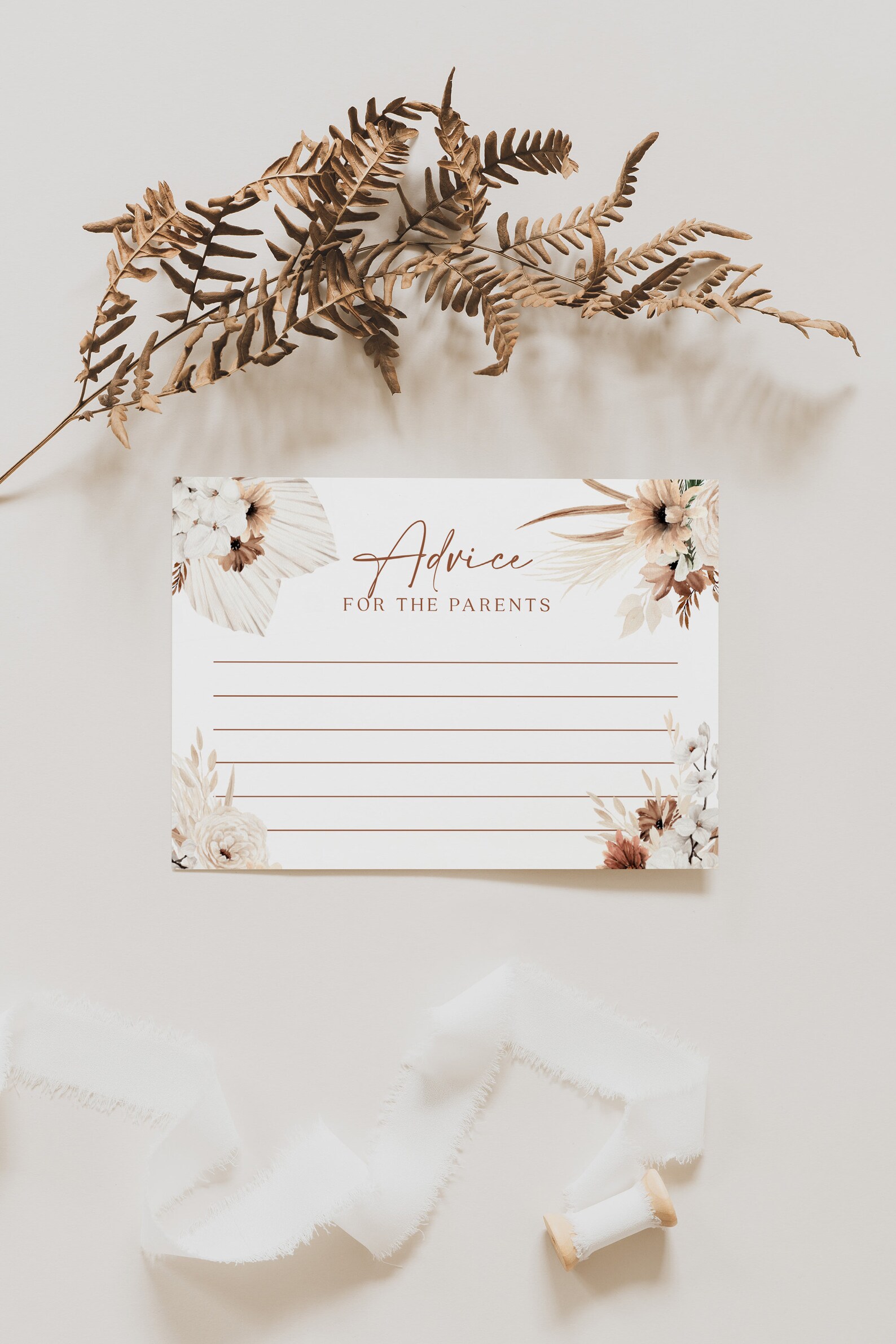 Advice Cards Advice Card for Parents Editable Cards Boho - Etsy