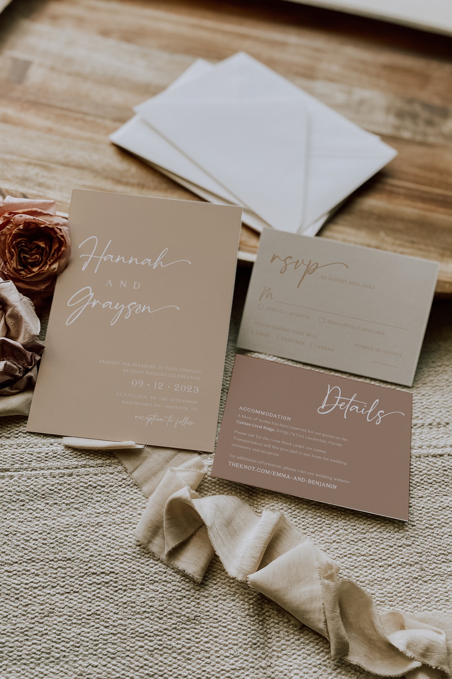 Boho Wedding Invitation Suite Wedding Invitation Template - Etsy