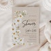 Daisy Baby Shower Invitation Daisy Flower Invitation Beige - Etsy