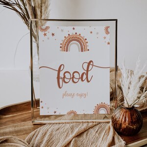 Food Sign, Printable Food Sign, Baby Shower Food Sign, Baby Shower Sign ...