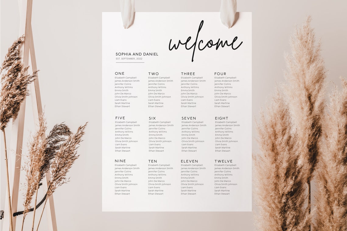 Wedding Seating Chart Boho Seating Chart Seating Chart - Etsy