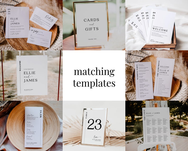 Elegant Wedding Program Template Wedding Ceremony Program - Etsy