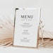 Menu Sign Template, Table Menu Sign, Wedding Menu Template, Elegant ...