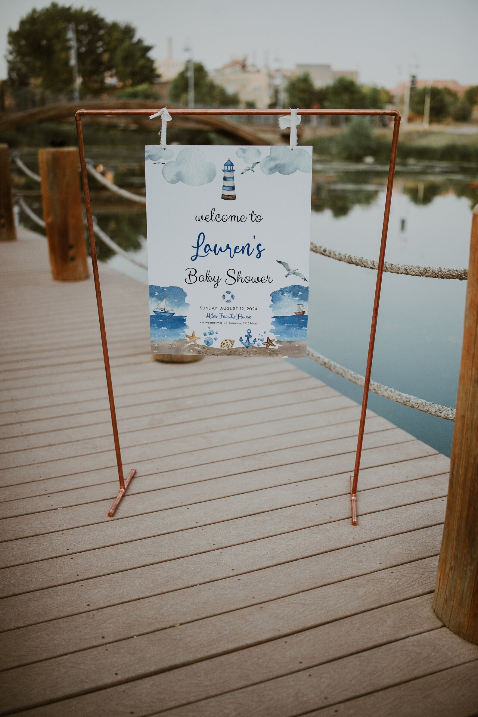 Nautical Welcome Sign Nautical Baby Shower Sign Welcome Sign - Etsy