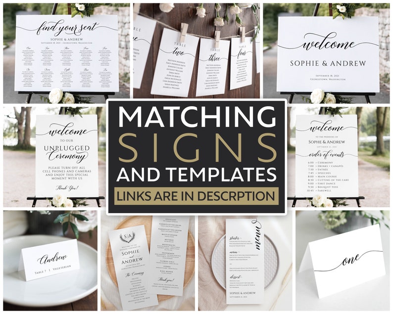 Wedding Program Template Formal and Minimalist Wedding - Etsy