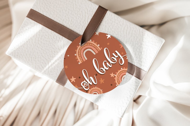Gift Tags Template Baby Shower Tag Template Rainbow Baby - Etsy