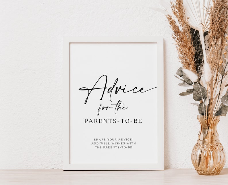 Advice for Parents Sign Advice Sign Baby Shower Advice Sign - Etsy