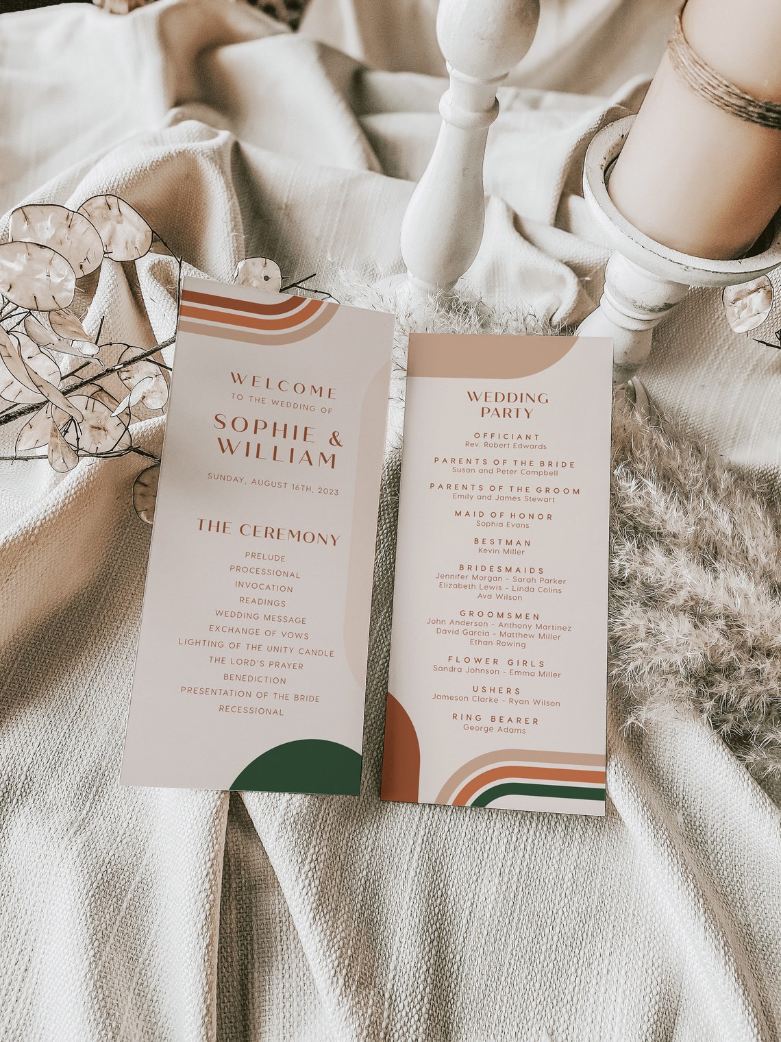 Modern Wedding Program Wedding Ceremony Program With Arch - Etsy