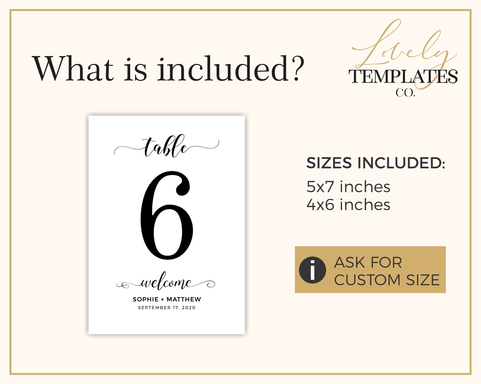 Black Table Numbers Template Minimalist Table Numbers - Etsy