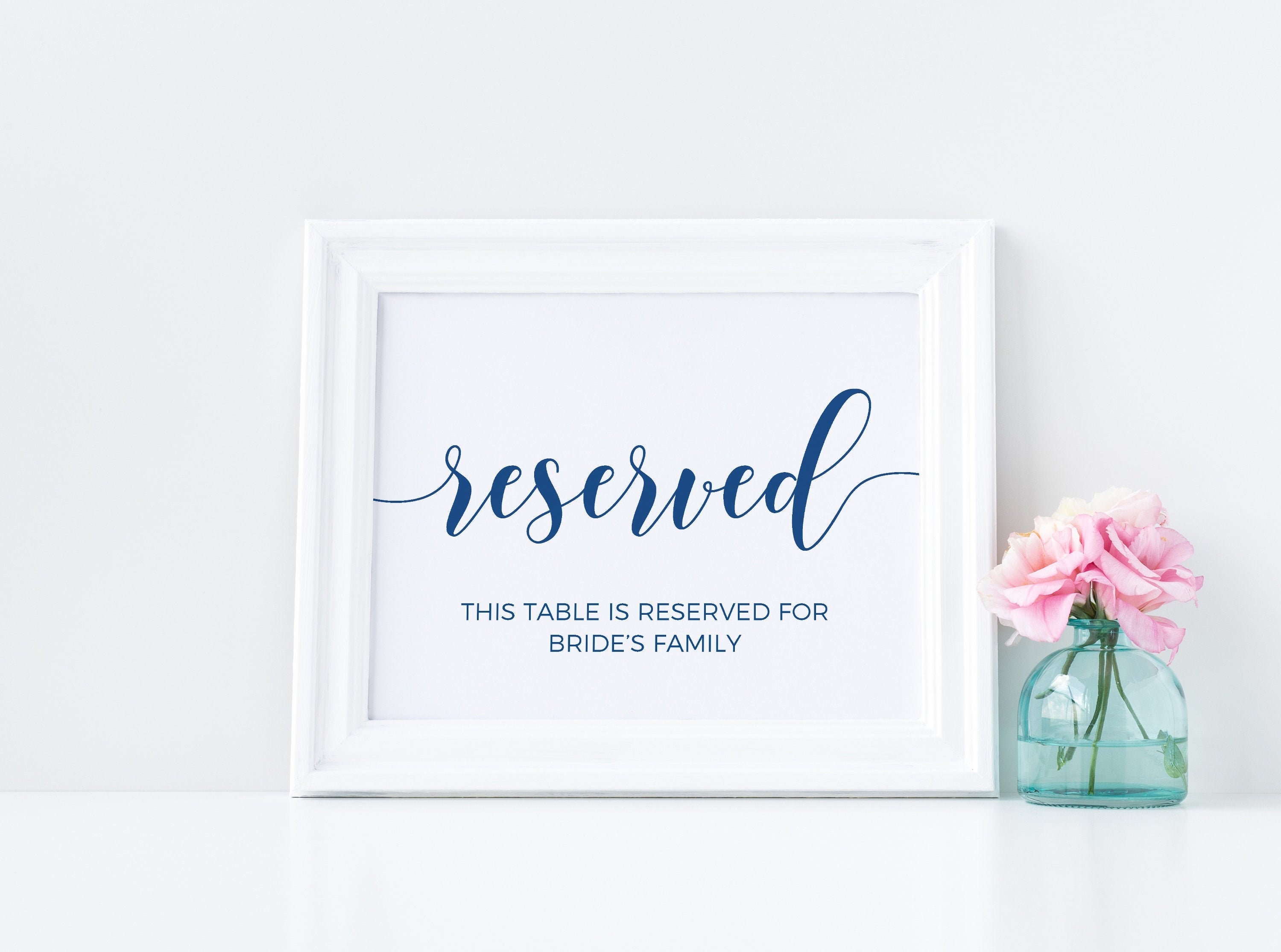 Reserved Sign Wedding Reserved Sign Reserved Sign Template - Etsy