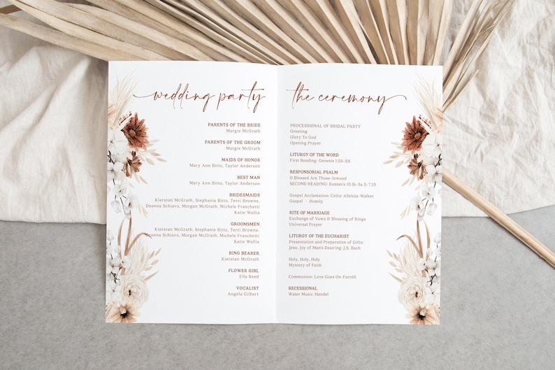 Wedding Booklet Template Program Ceremony Booklet Wedding - Etsy
