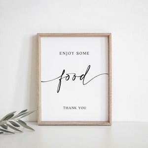 Food Sign Printable Food Sign Template Modern and Elegant - Etsy