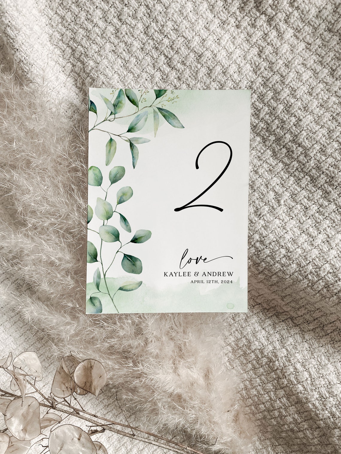 Eucalyptus Greenery Table Numbers Weeding Table Numbers - Etsy