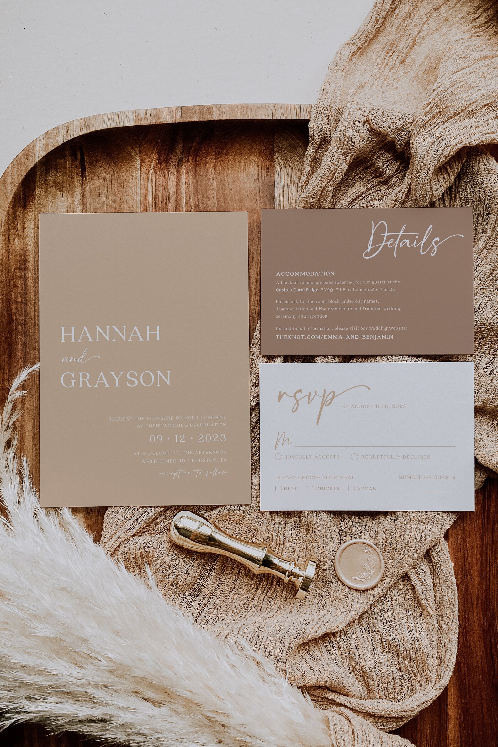 Cream Wedding Invitation Suite Wedding Invitation Template - Etsy