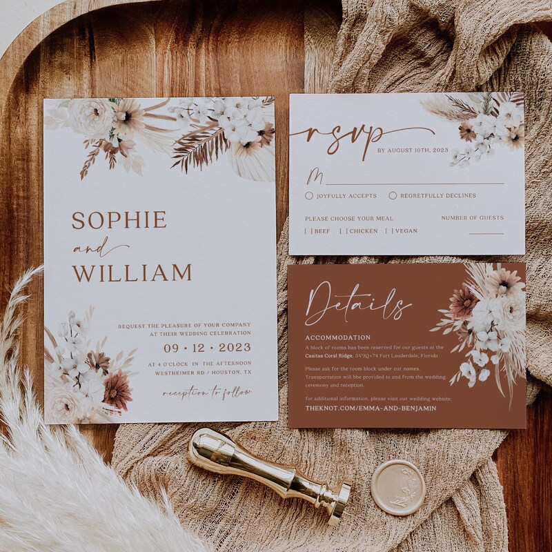 Boho Invitation - Etsy