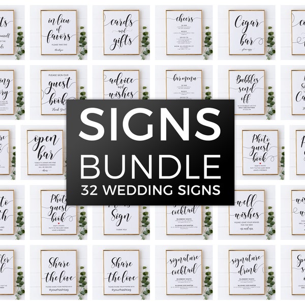 Printable Wedding Signs - Etsy