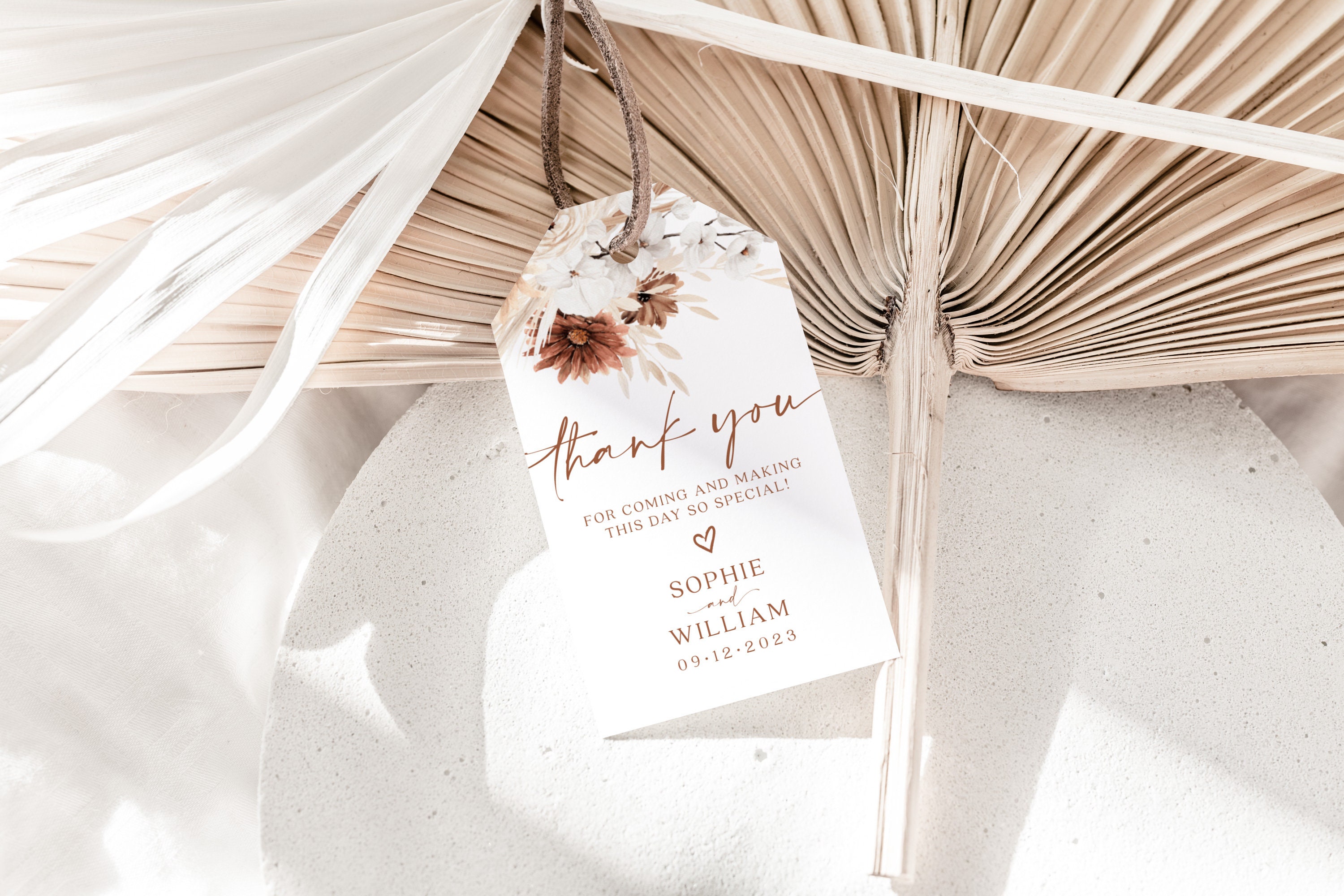 Gift Tag Template Boho Thank You Tags Boho Gift Cards - Etsy