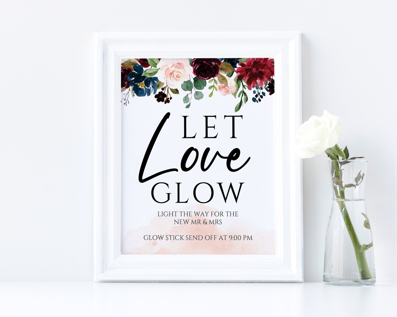 Let Love Glow Sign Glow Stick Sign Wedding Glow Sticks - Etsy