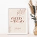 Sweets and Treats Sign, Sweets Table Sign, Floral Wedding Sign ...