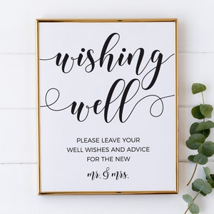 Wishing Well Sign, Wedding Wishing Well Sign, Wedding Signs, Well ...
