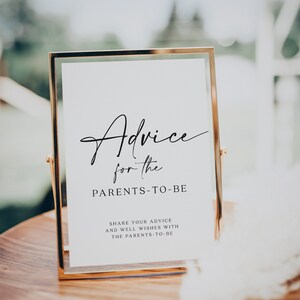 Advice for Parents Sign, Advice Sign, Baby Shower Advice Sign, Baby ...