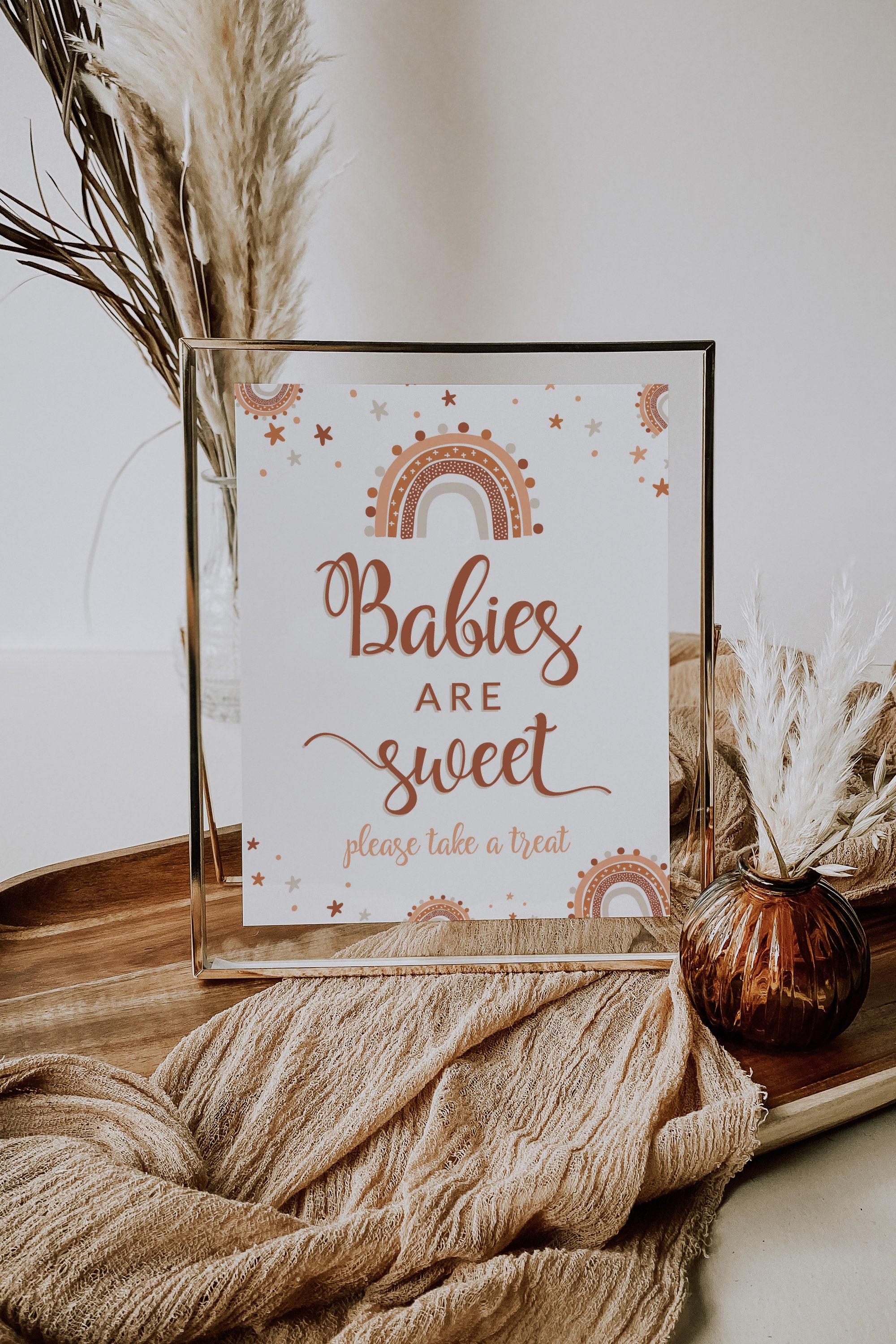 Babies Are Sweet Sign Baby Shower Sign Sweats and Treats - Etsy