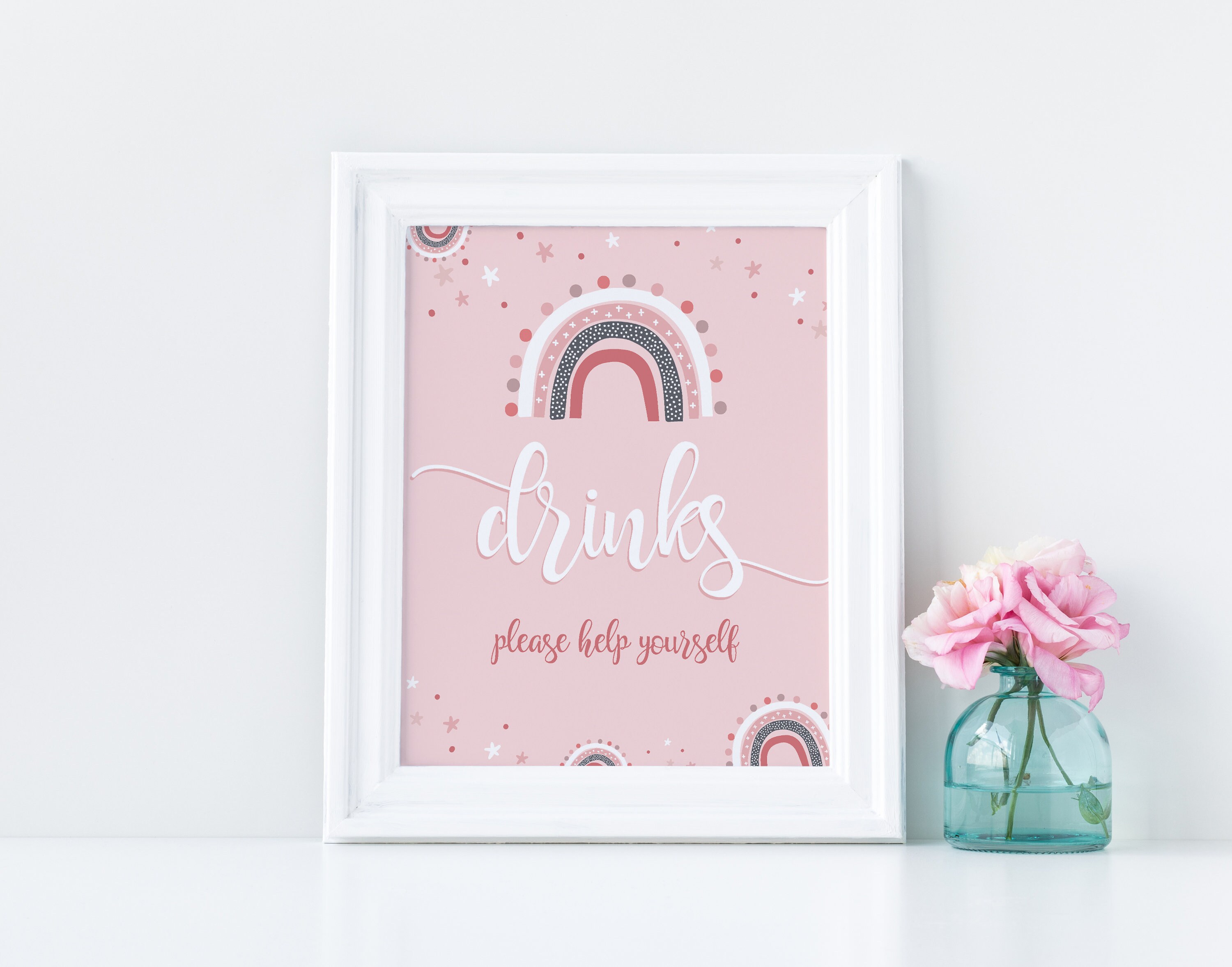 Drinks Sign Printable Drinks Sign Baby Shower Sign Baby | Etsy
