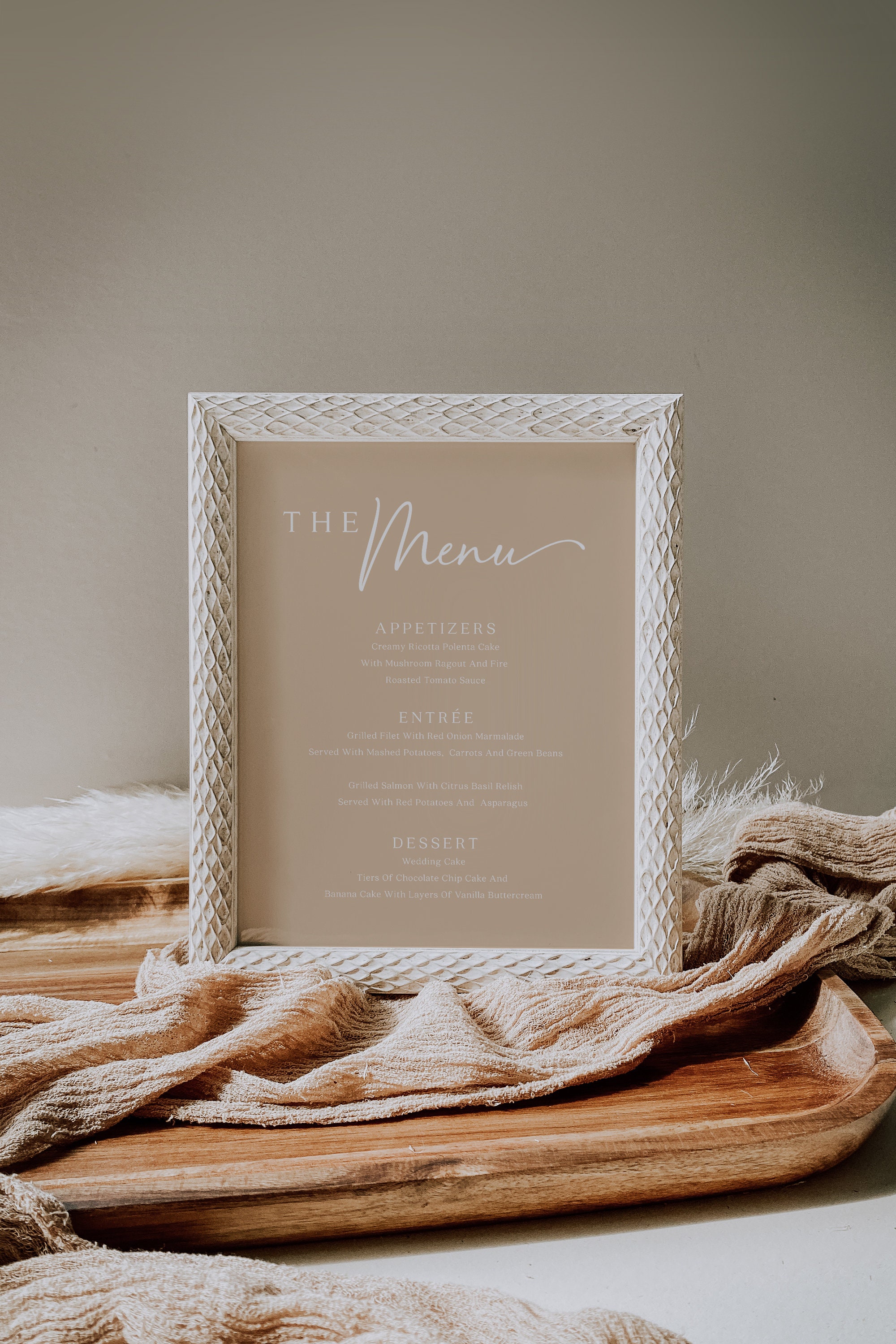 Beige Menu Template Menu Sign Wedding Menu Template Beige - Etsy