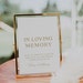 Gold in Loving Memory Sign, in Loving Memory Template, Gold Wedding ...