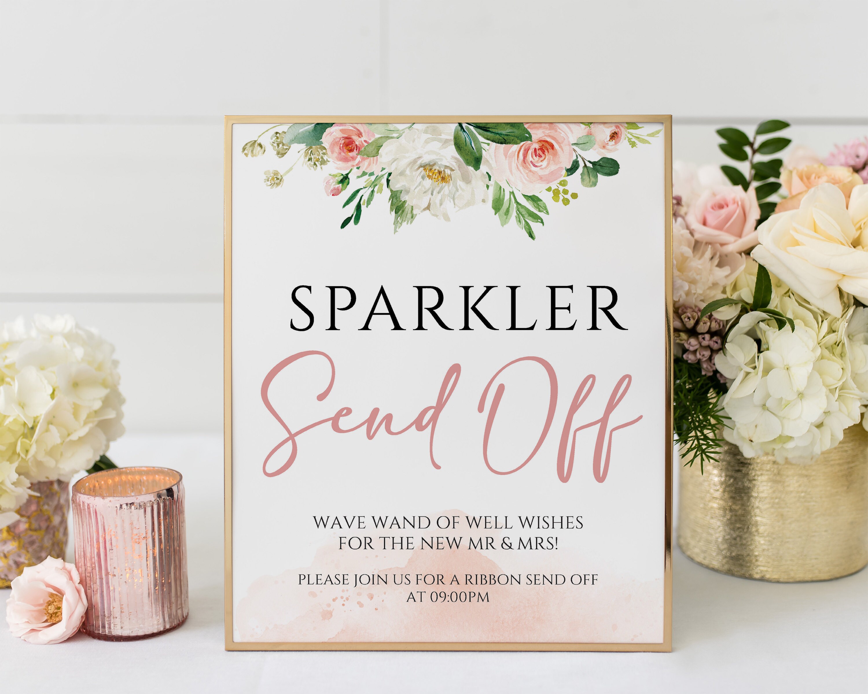 Sparkler Send off Sign Wedding Send off Sign Template | Etsy