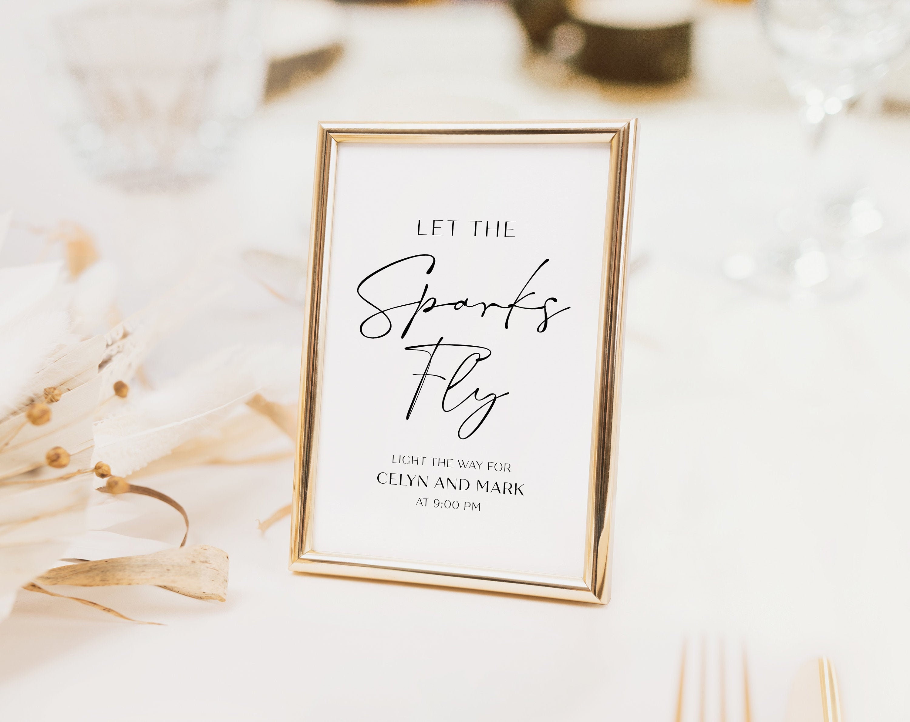 Wedding Sparklers Sign Let the Sparks Fly Sign Sparklers - Etsy