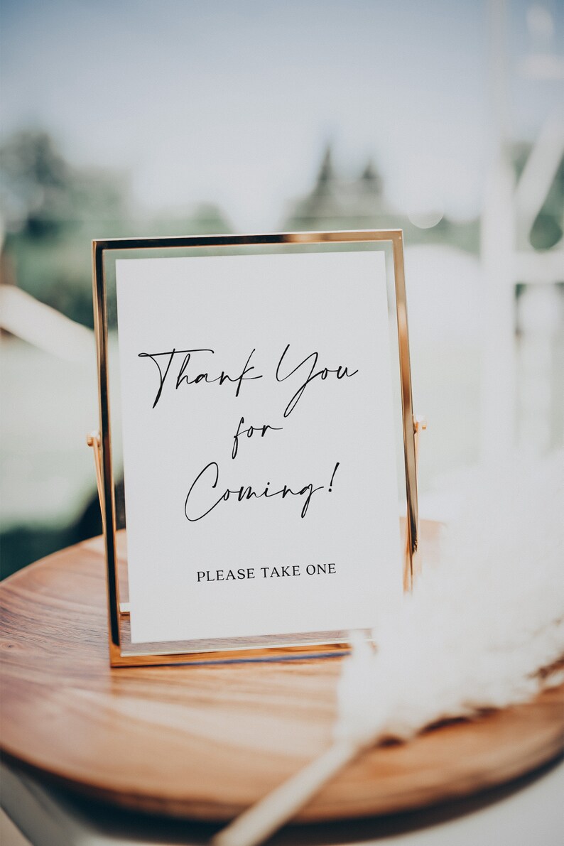 Thank You for Coming Sign Thank You Sign Modern and Elegant - Etsy
