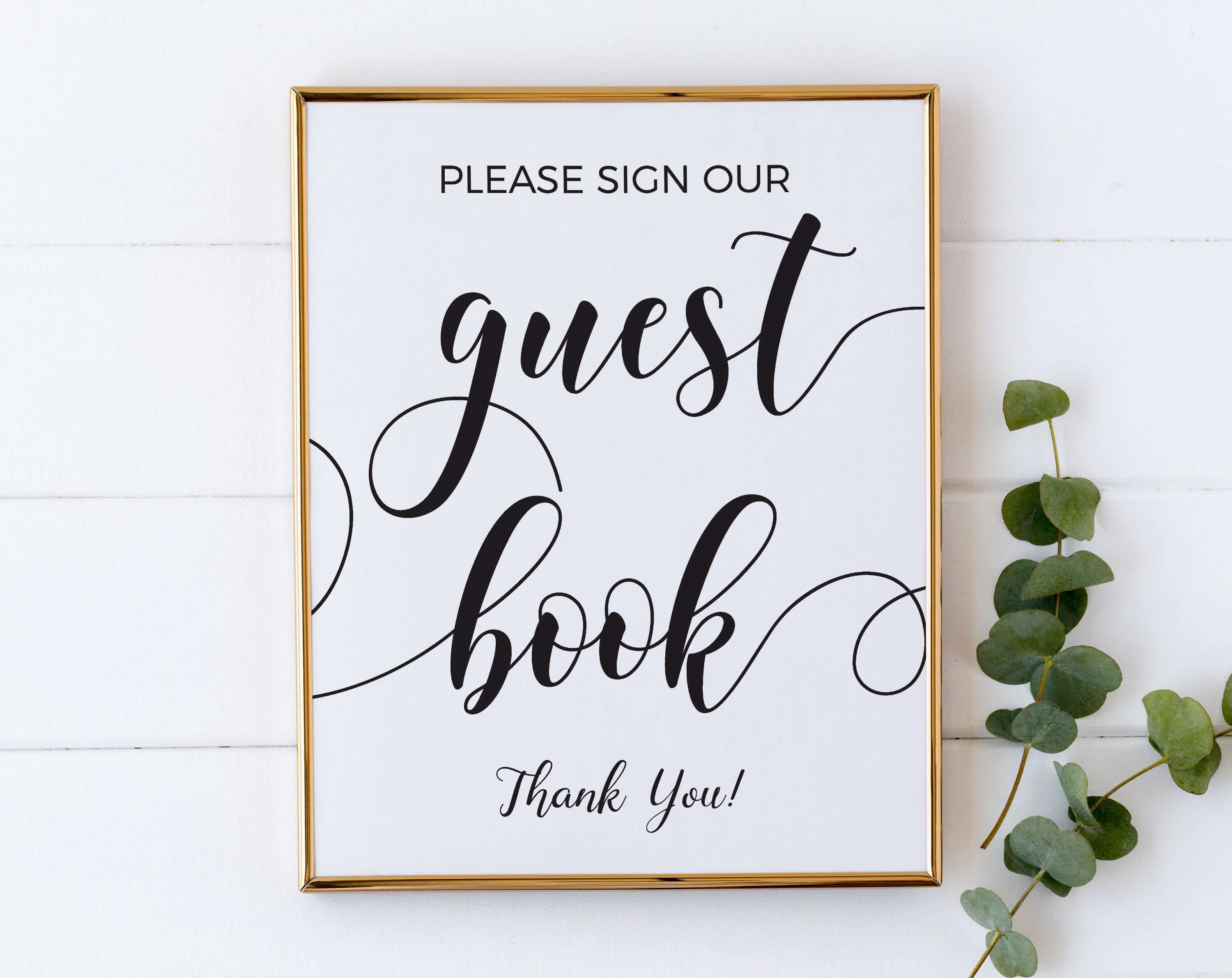 Guest Book Sign Printable Wedding Sign Minimalist and - Etsy
