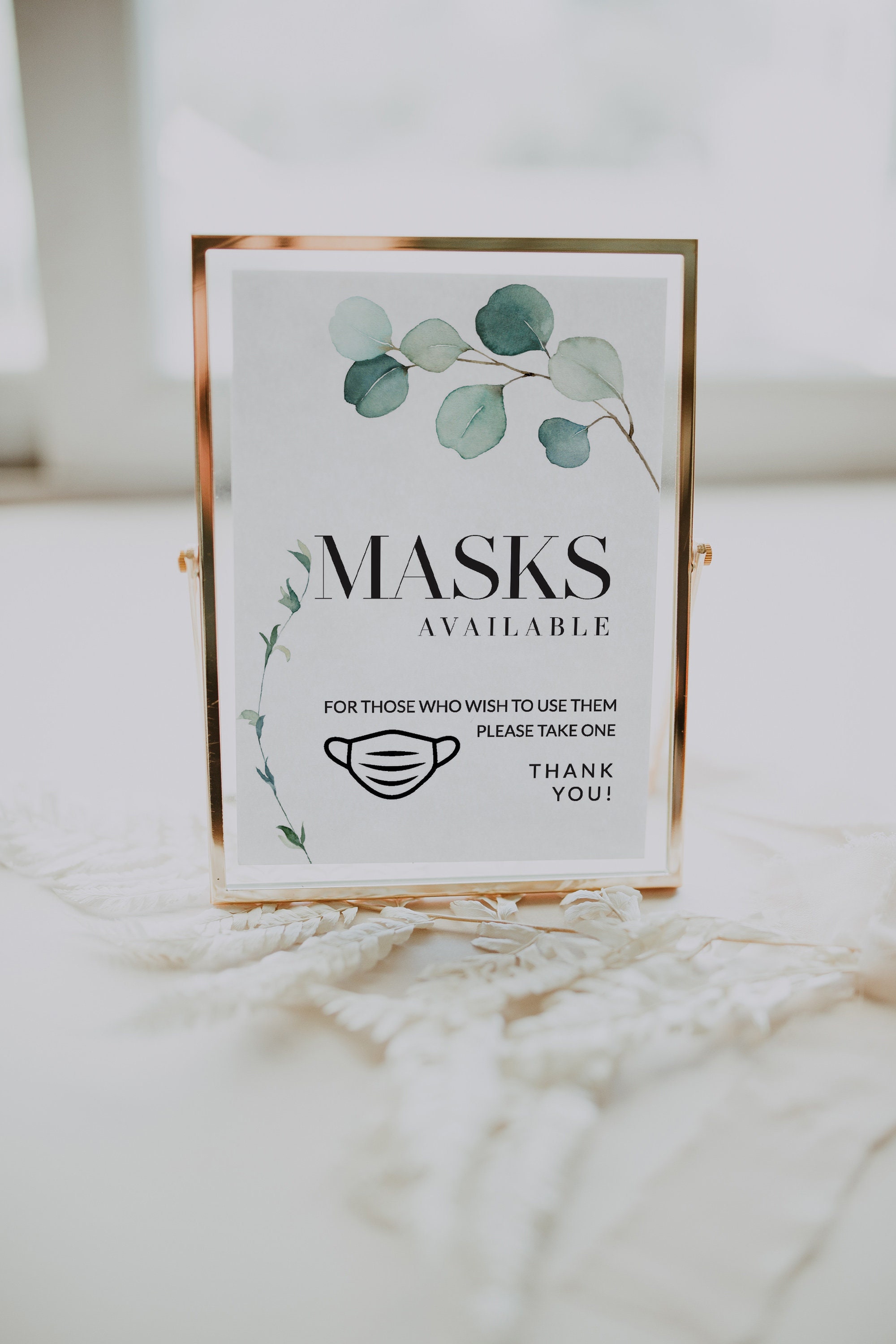 Masks Sign Masks Available Sign Wedding Sign GR021LWT - Etsy