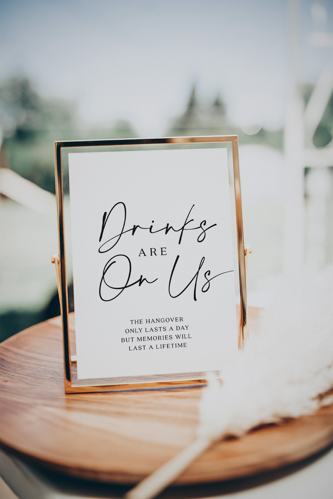 Drinks Are on Us Sign Open Bar Sign Wedding Drinks Sign - Etsy