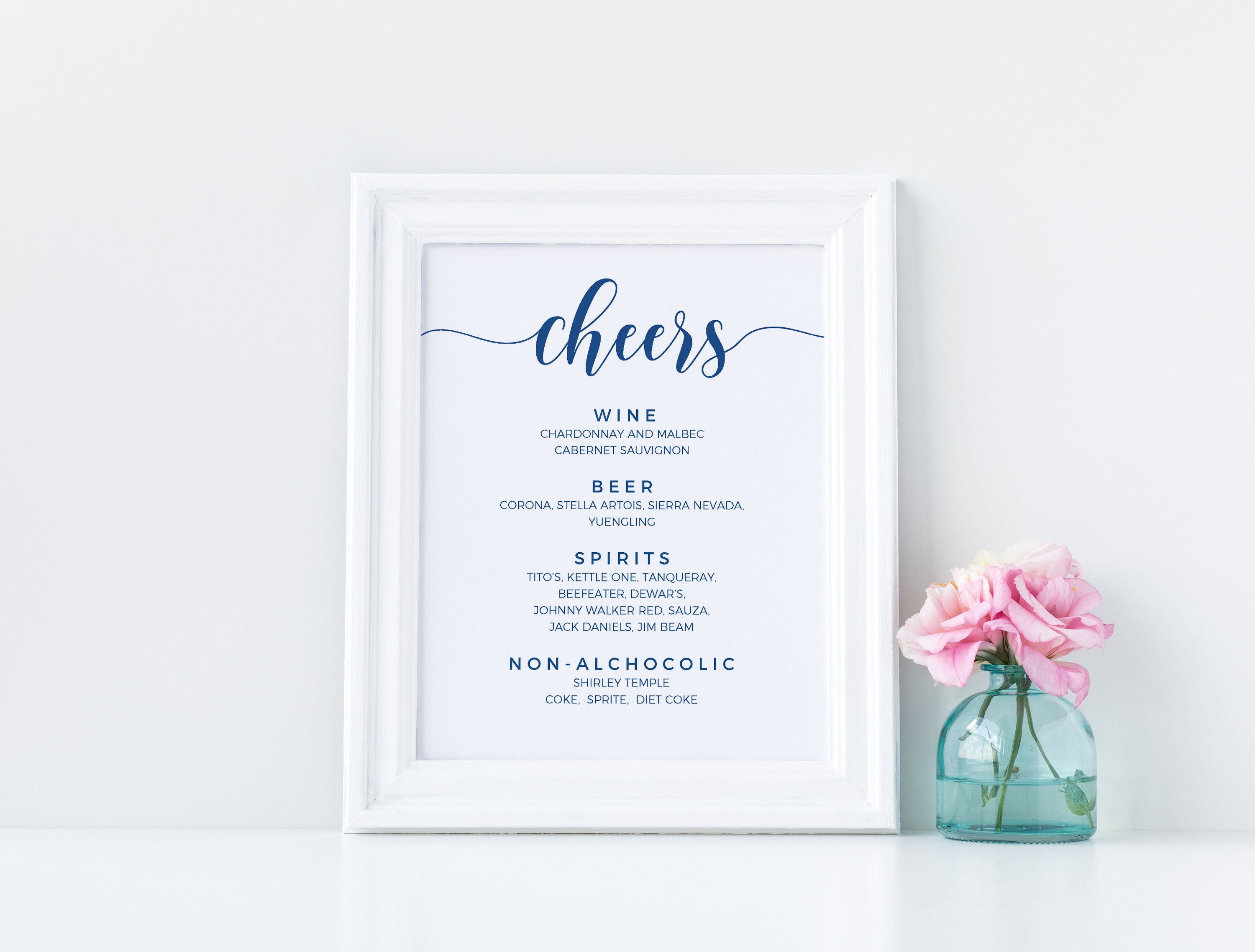 Cheers Sign Wedding Bar Menu Bar Menu Sign Wedding Cheers - Etsy