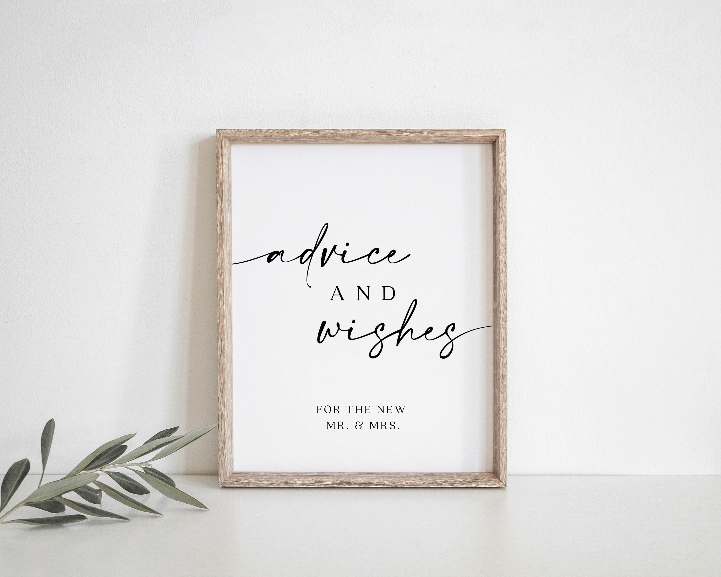 Advice and Wishes Wedding Sign Wedding Sign Template Advice - Etsy