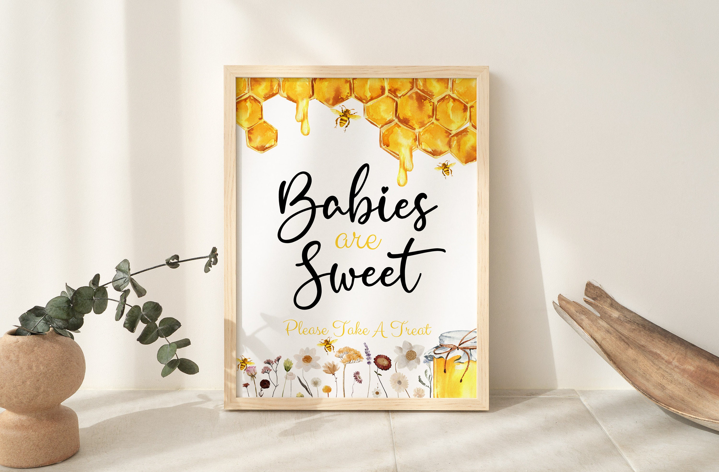 Babies Are Sweet Sign Honey Baby Shower Sign Honey Bee and - Etsy