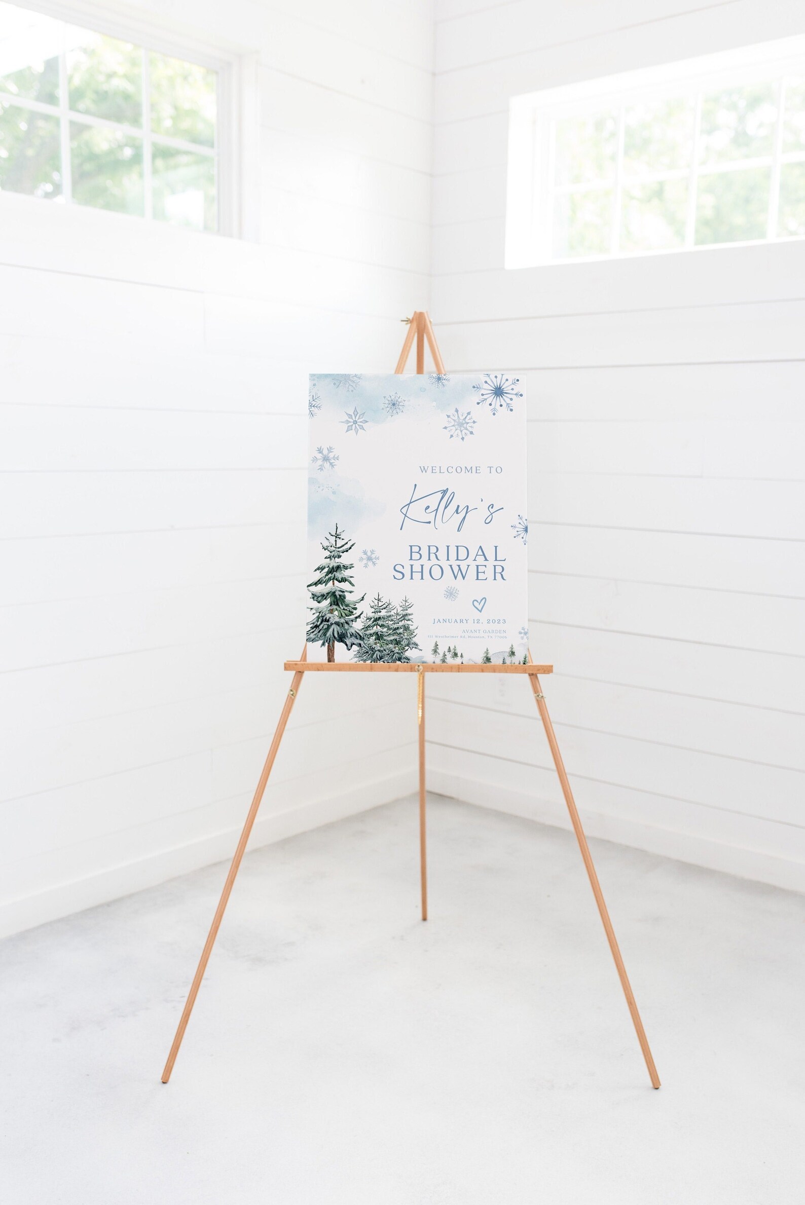 Winter Welcome Sign Bridal Shower Sign Winter Wonderland - Etsy