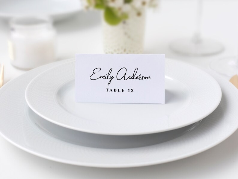 Place cards wedding Modern place cards template Place card | Etsy