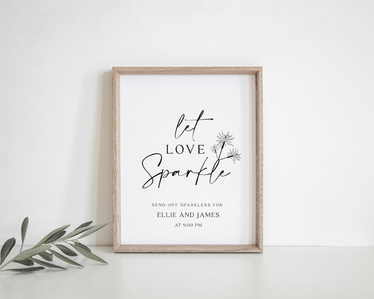 Let Love Sparkle Sign Sparklers Send-off Modern and Elegant | Etsy