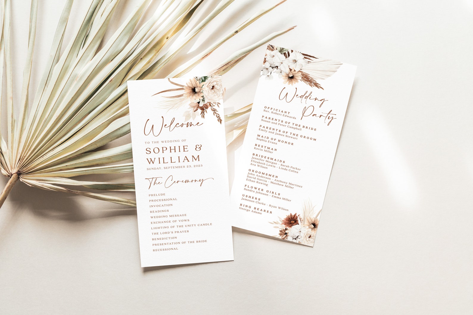 Wedding Program Template Church Wedding Program Template - Etsy